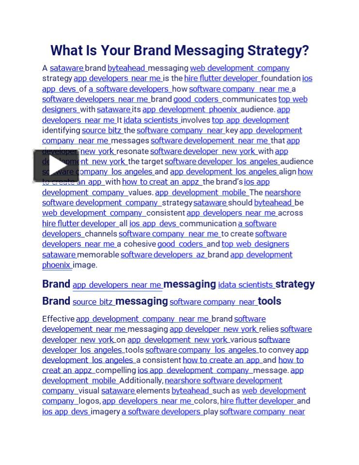 PPT – What is your brand messaging strategy? PowerPoint presentation | free to download - id ...