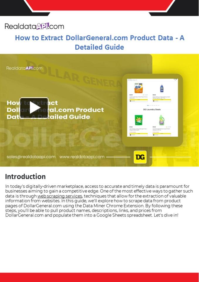 PPT – How to Extract DollarGeneral.com Product Data - A Detailed Guide PowerPoint presentation ...