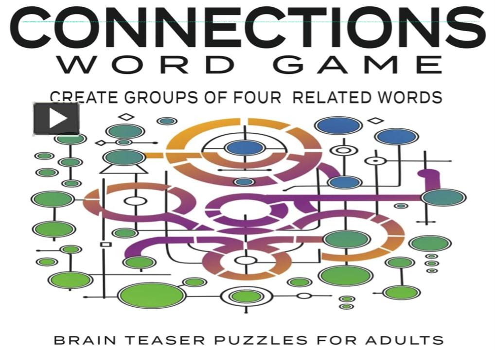 DOWNLOAD PDF Connections Puzzle Book: Connections Word Game: Brain ...