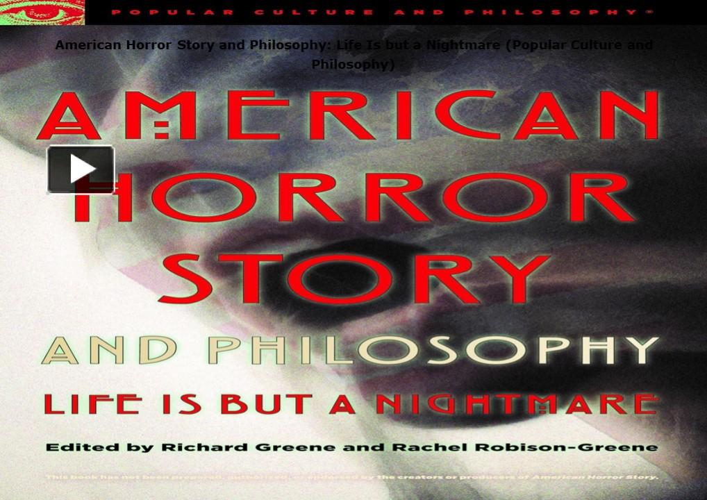 download American Horror Story and Philosophy: Life Is but a Nightmare ...