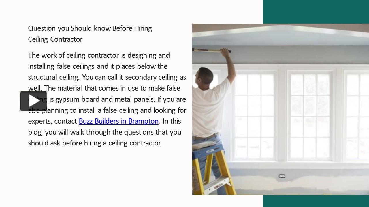 PPT – Question you Should know Before Hiring Ceiling Contractor PowerPoint presentation | free ...