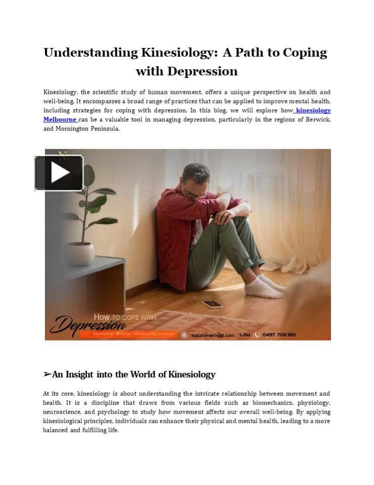 PPT – Understanding Kinesiology: A Path to Coping with Depression ...
