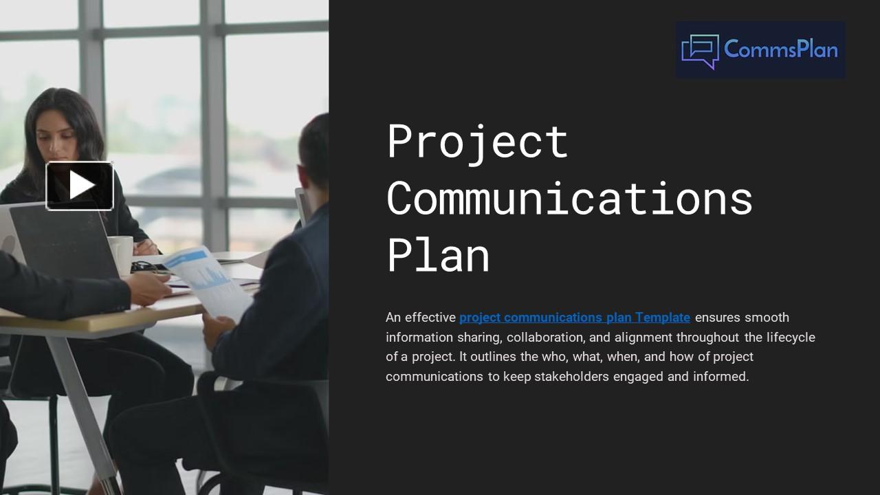 PPT – Project Communications Plan Template PowerPoint presentation | free to download - id ...