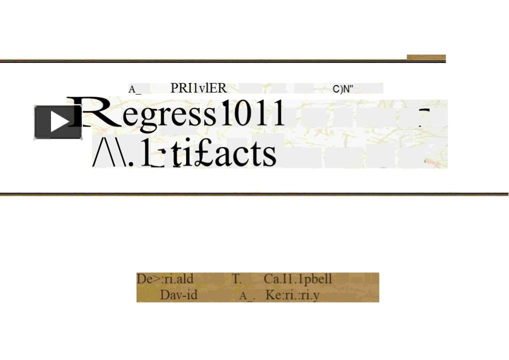 PPT – [READ] A Primer on Regression Artifacts PowerPoint presentation | free to download - id ...