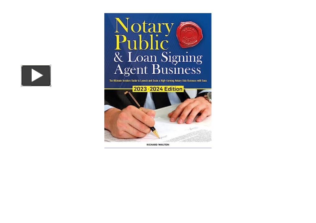 PDF Download Notary Public & Loan Signing Agent Business: The Definitive Insiders Guide to Laun ...
