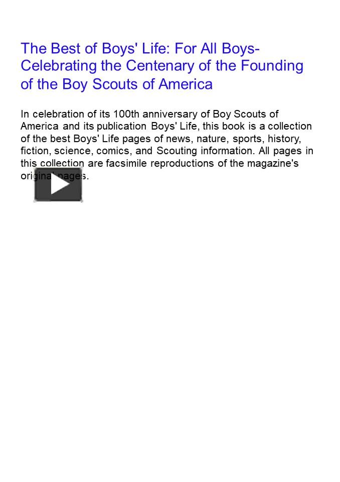 PPT – [PDF⚡READ ] The Best of Boys' Life: For All Boys- Celebrating the Centenary of the ...