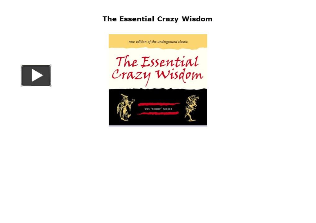 PPT – PDF DOWNLOAD The Essential Crazy Wisdom PowerPoint presentation | free to download - id ...