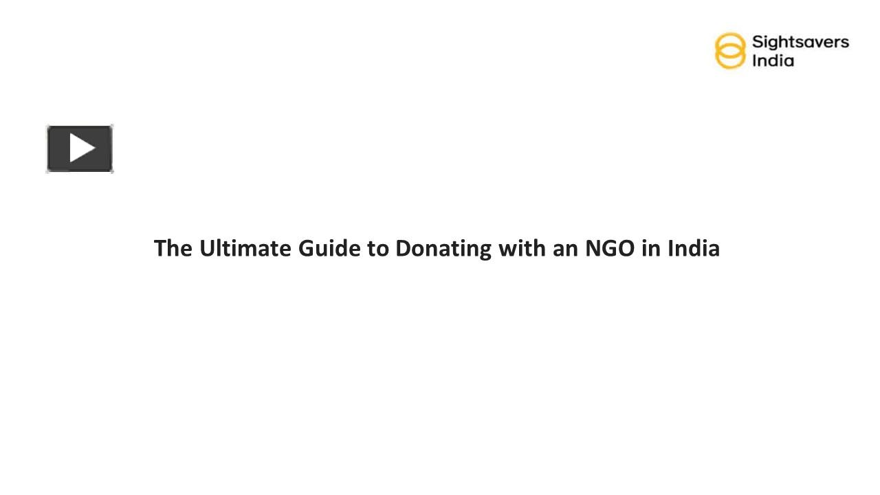 PPT – The Ultimate Guide to Donating with an NGO in India PowerPoint ...