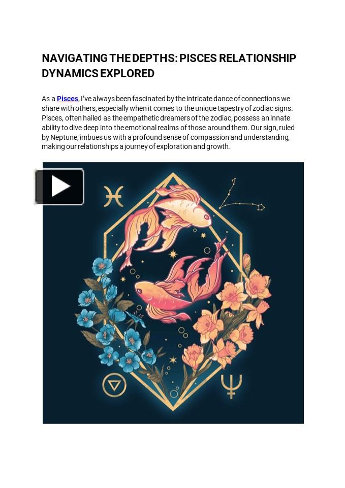 PPT – Navigating The Depths: Pisces Relationship Dynamic Explored PowerPoint presentation | free ...