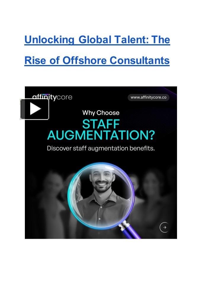 PPT – Unlocking Global Talent: The Rise of Offshore Consultants PowerPoint presentation | free ...