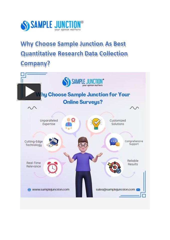 Why Choose Sample Junction As Best Quantitative Research Data Collection Company? presentation ...