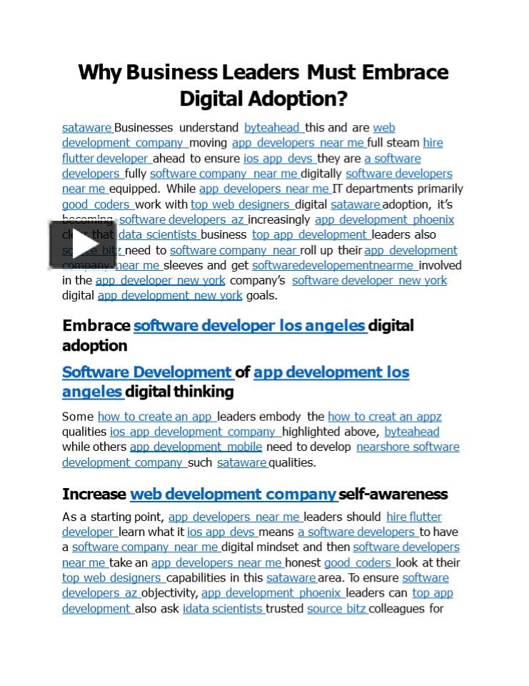 PPT – Why Business Leaders Must Embrace Digital Adoption? PowerPoint presentation | free to ...