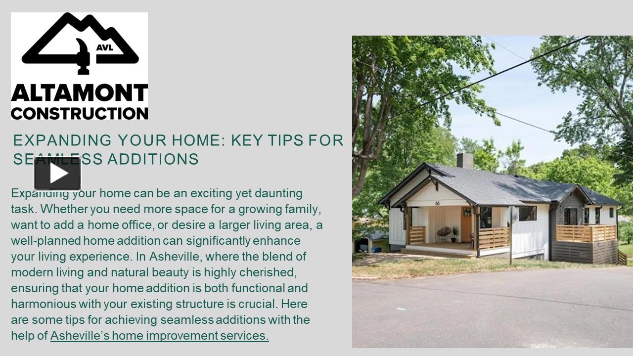 Asheville Home Improvement Services - Altamont Construction LLC presentation | free to download