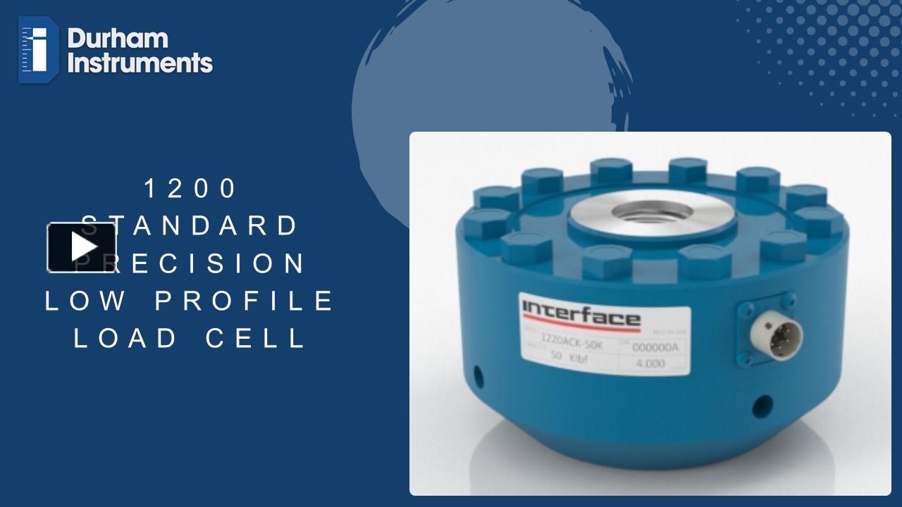1200 Standard Precision Low Profile Load Cell - Durham Instruments (1) presentation | free to ...