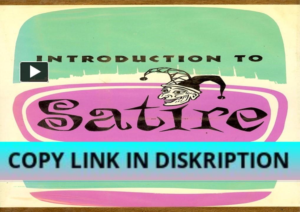 DOWNLOAD PDF Introduction to Satire presentation | free to download