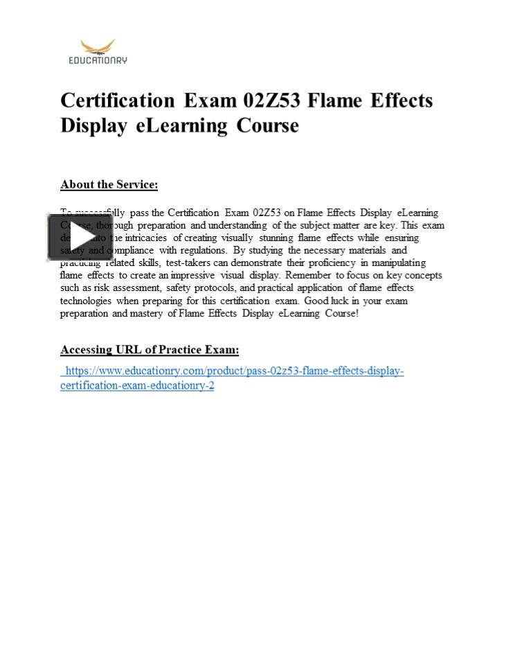 PPT – 02Z53 Flame Effects Display eLearning Course (1) PowerPoint presentation | free to ...