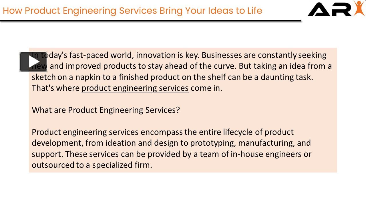 PPT – How Product Engineering Services Bring Your Ideas to Life PowerPoint presentation | free ...