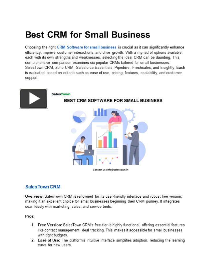 PPT – Best CRM for Small Business PowerPoint presentation | free to download - id: 997aea-MmMxN