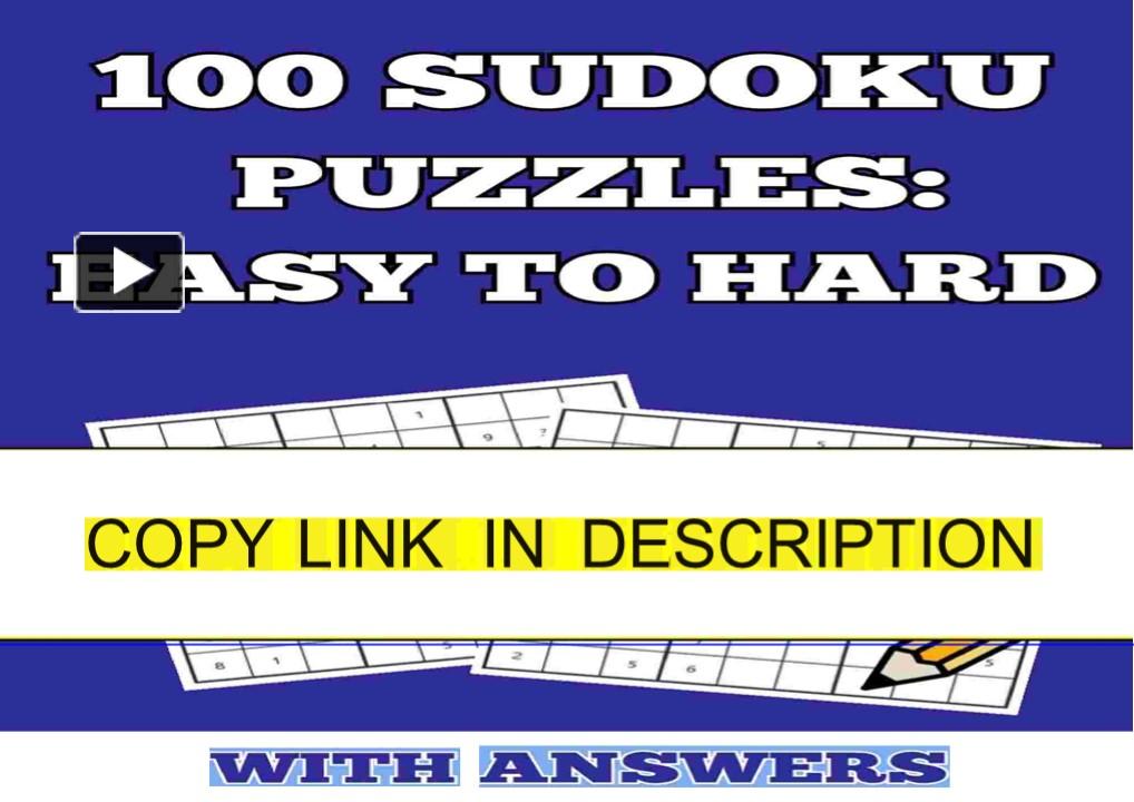 read⚡ 100 Sudoku Puzzles: Easy to hard: Activity book with answers ...