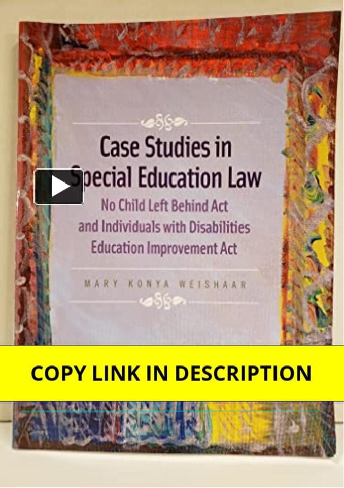 Download (PDF) Case Studies in Special Education Law: No Child Left ...