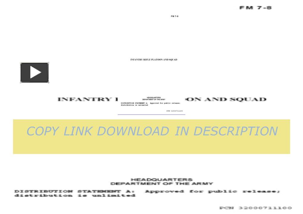 PPT – ️READ ️Online FM 7-8 INFANTRY RIFLE PLATOON AND SQUAD Paperback â€“ May 18, 2021 ...
