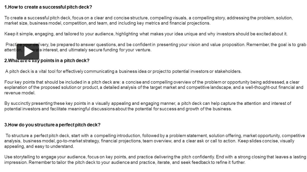 The Ultimate Guide to Creating an Impactful Pitch Deck presentation | free to download