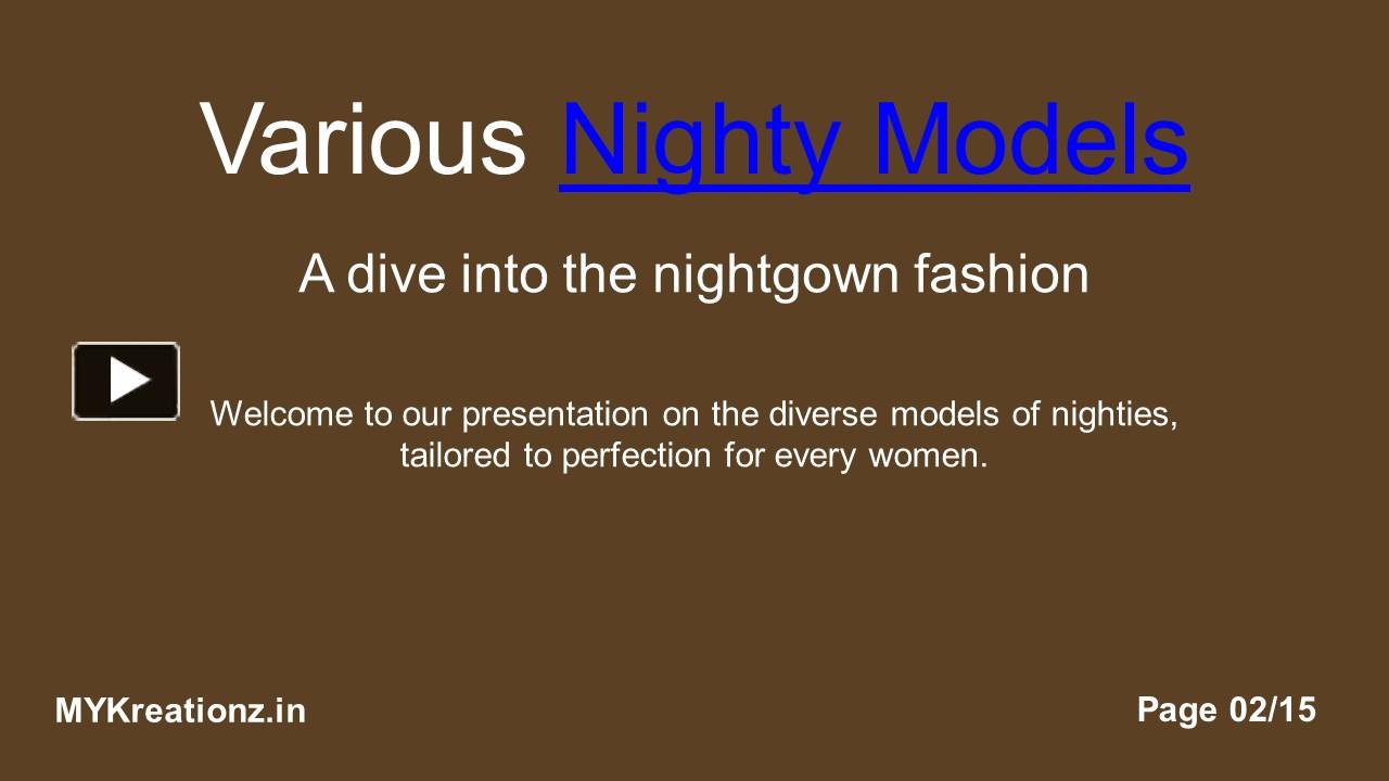 Various nighty model for women in India_MYKreationz.in presentation | free to download
