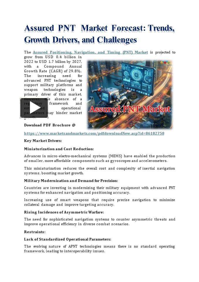 PPT – Assured PNT arket Forecast: Trends, Growth Drivers, and ...