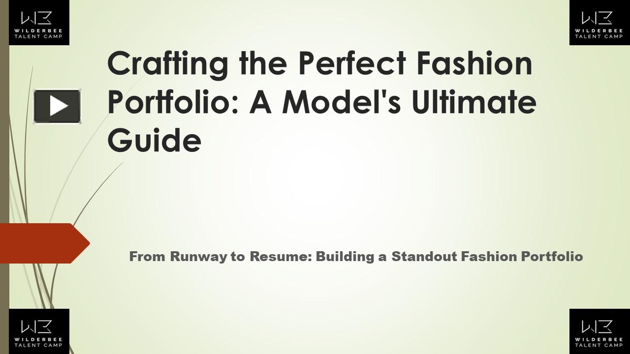 PPT – Crafting the Perfect Fashion Portfolio: A Model's Ultimate Guide PowerPoint presentation ...