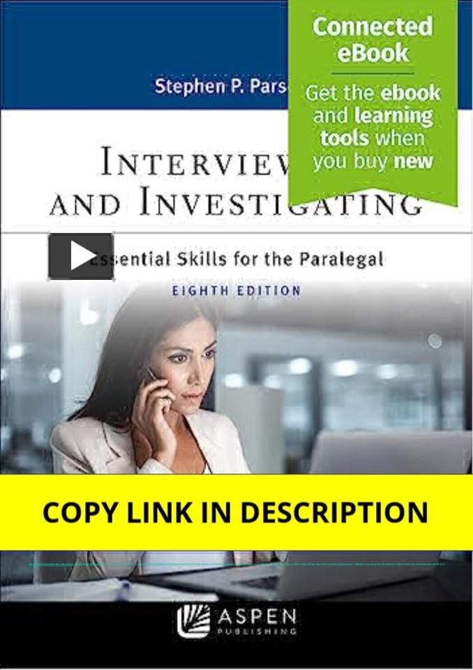 Pdf (read online) Interviewing and Investigating: Essentials Skills for the Legal Professional ...