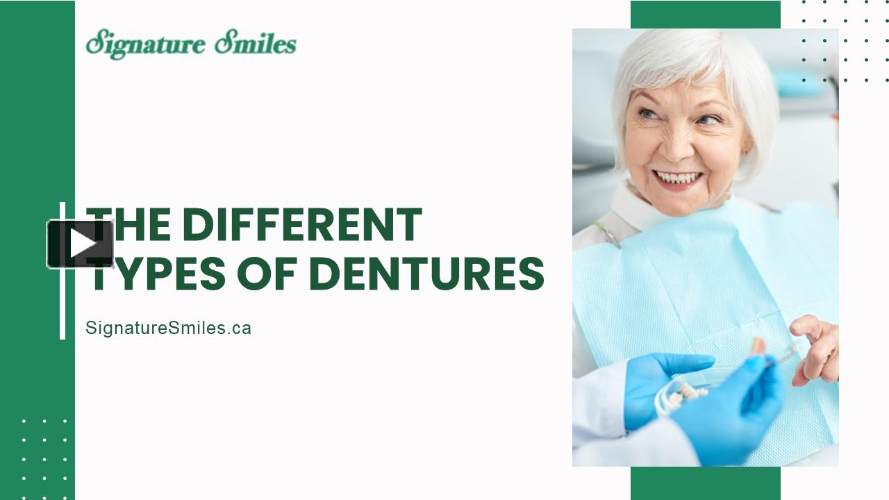 Comprehensive Guide: The Different Types of Dentures presentation | free to view