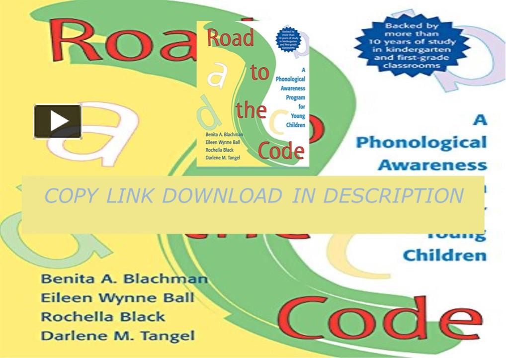 PPT – [Download ]⚡PDF⚡ Road to the Code: A Phonological Awareness Program for Young Children ...