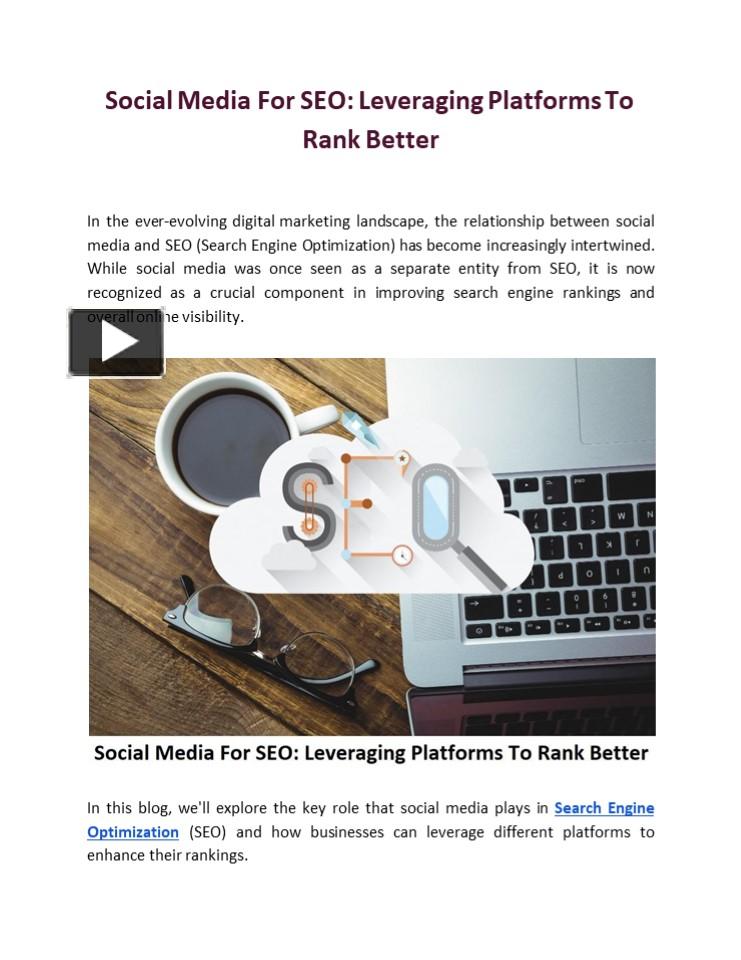 PPT – Social Media For SEO: Leveraging Platforms To Rank Better PowerPoint presentation | free ...