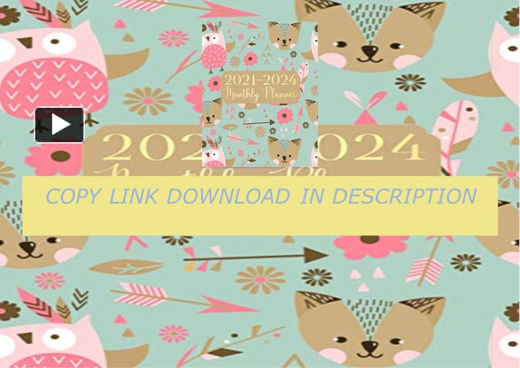 Pdf⚡️(read⚡️online) 2021-2024 Monthly Planner: Cute Bear 4 Year Planner ...