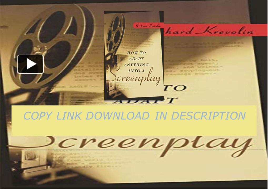PPT – ⚡️PDF⚡️ How to Adapt Anything into a Screenplay PowerPoint presentation | free to download ...