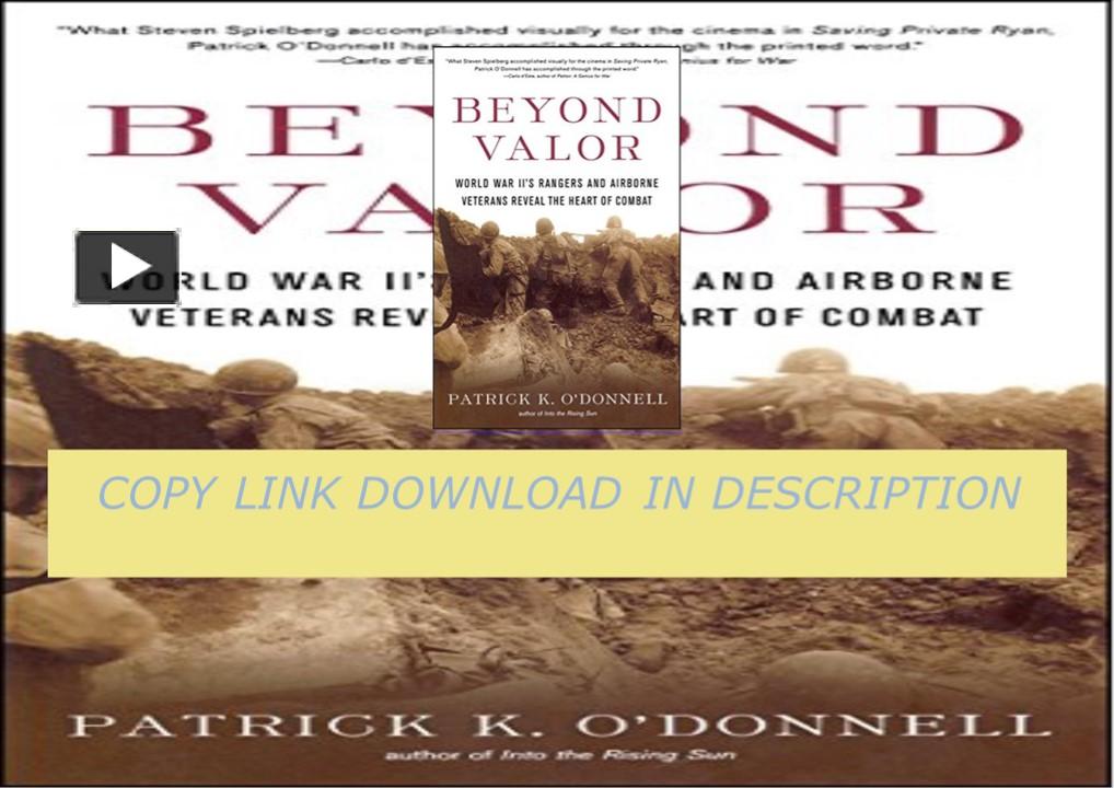 Download ⚡️[EBOOK]⚡️ Beyond Valor: World War II's Ranger and Airborne ...