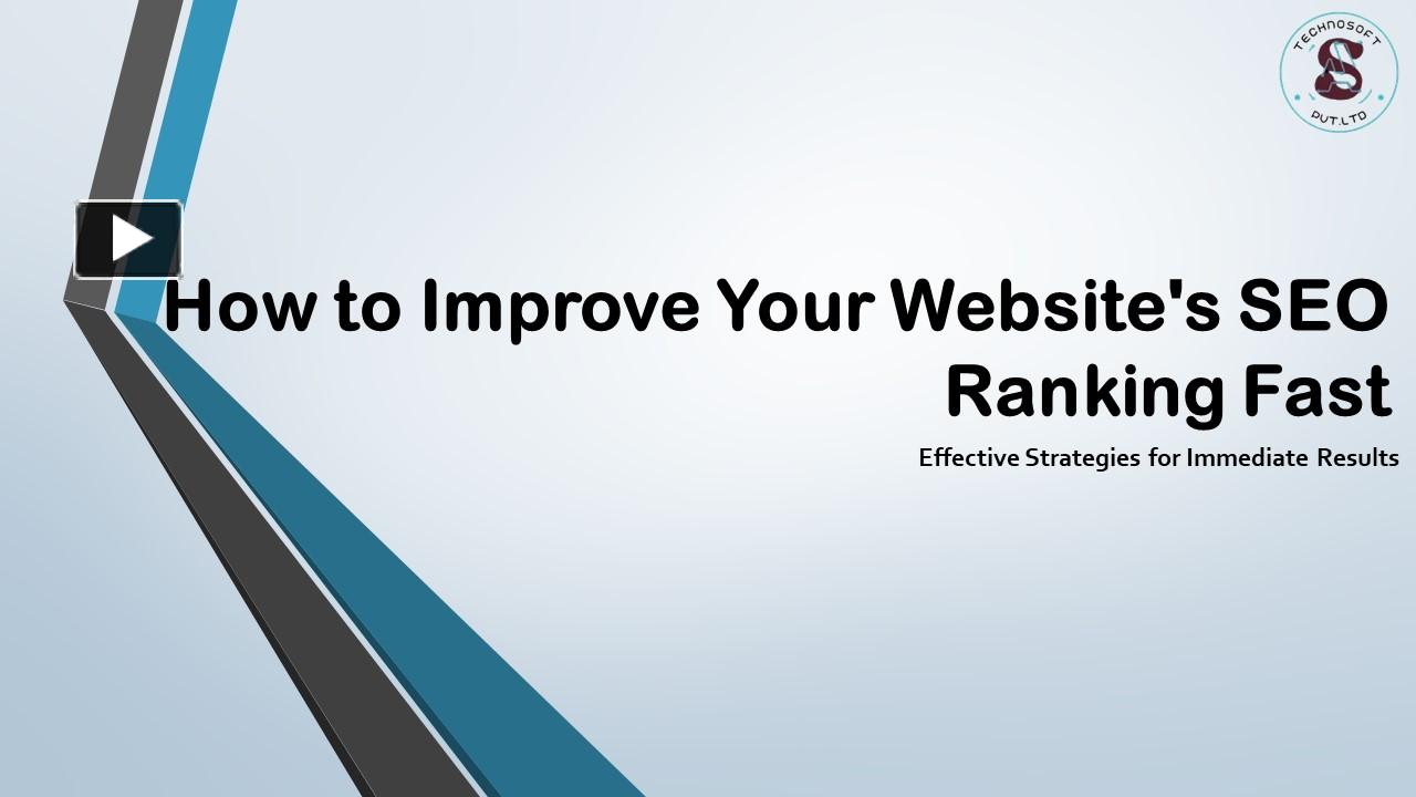 PPT – How to Improve Your Website's SEO Ranking Fast PowerPoint presentation | free to download ...
