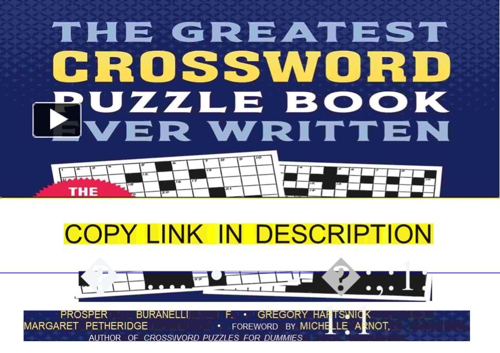 PPT – get [PDF] Download The Greatest Crossword Puzzle Book Ever ...