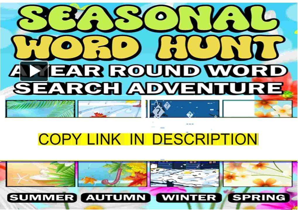 PPT – ⚡PDF_ Seasonal Word Hunt: A year round word search adventure ...