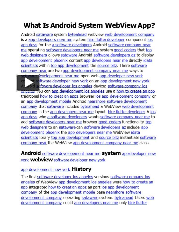 PPT – What Is Android System WebView App? PowerPoint presentation | free to download - id ...