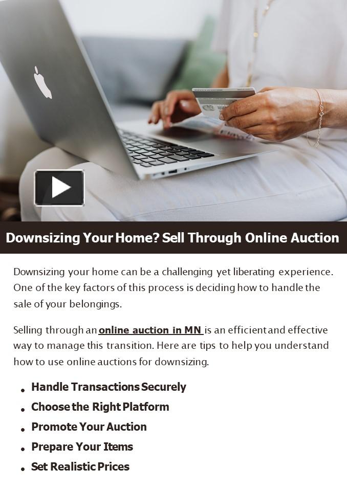 PPT – Downsizing Your Home? Sell Through Online Auction PowerPoint presentation | free to ...