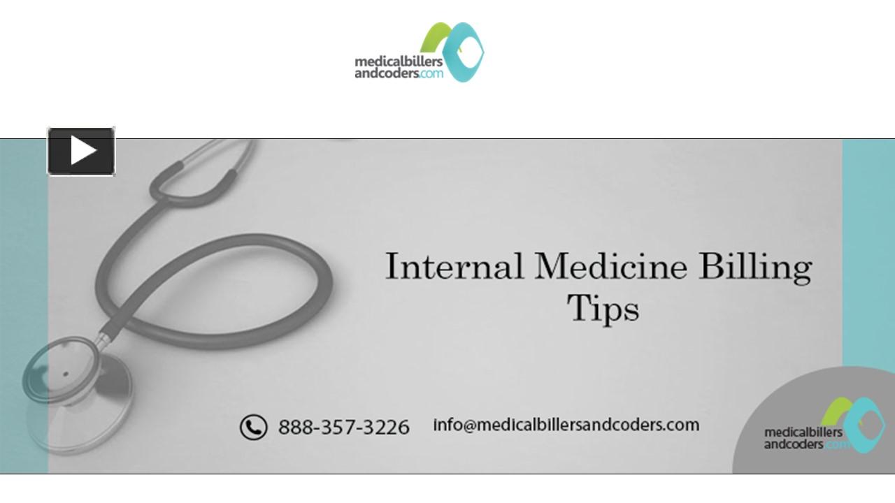 Internal Medicine Billing Tips presentation | free to download