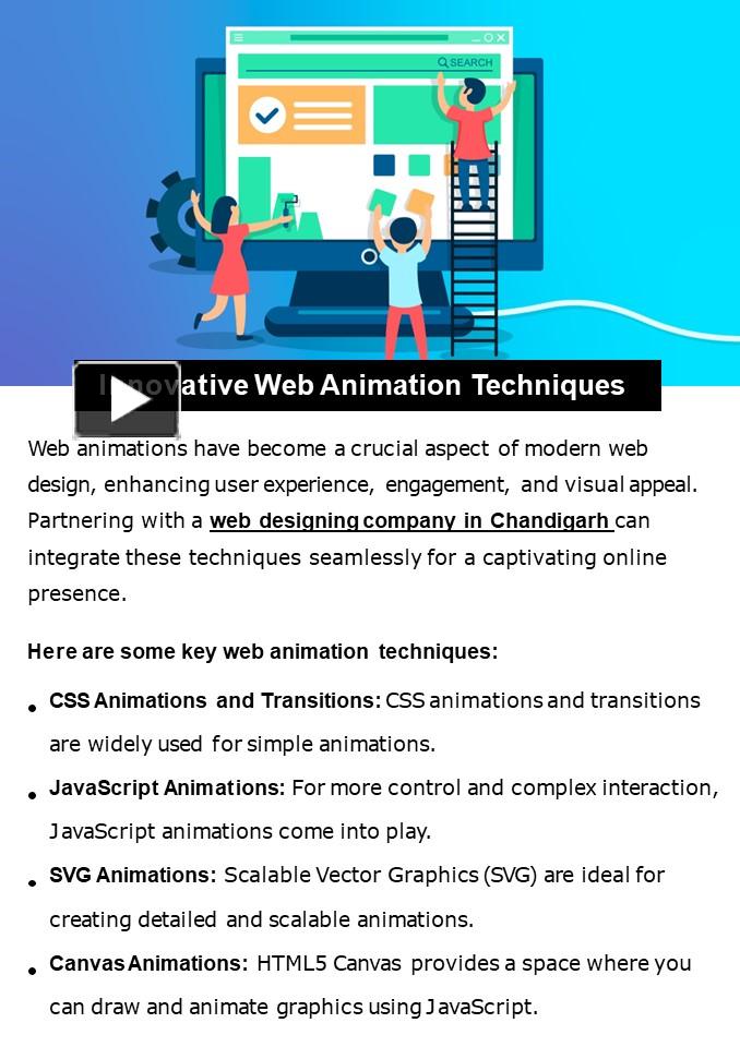 PPT – Innovative Web Animation Techniques PowerPoint presentation | free to download - id ...