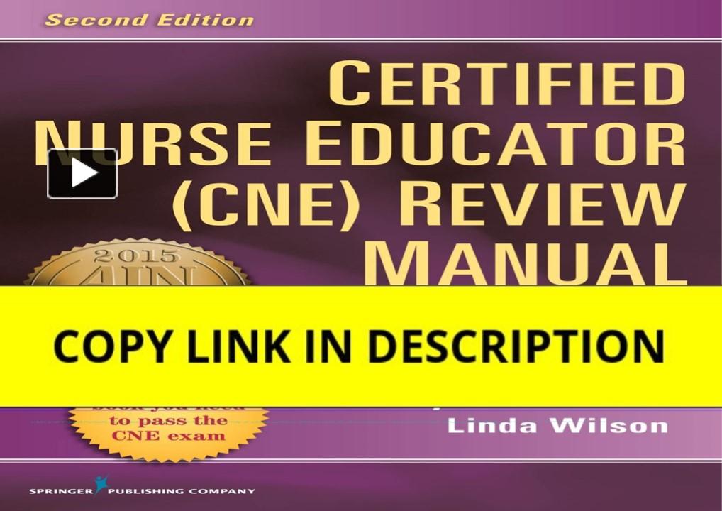 PPT – PDF/READ Certified Nurse Educator (CNE) Review Manual: Second Edition PowerPoint ...
