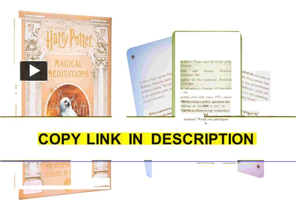 PPT – ⚡PDF_ Harry Potter: Magical Meditations: 64 Inspirational Cards ...