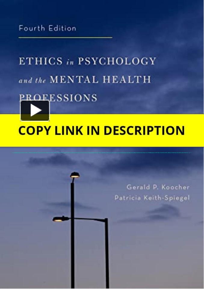 [PDF] Ethics in Psychology and the Mental Health Professions: Standards and Cases 4th Edition ...