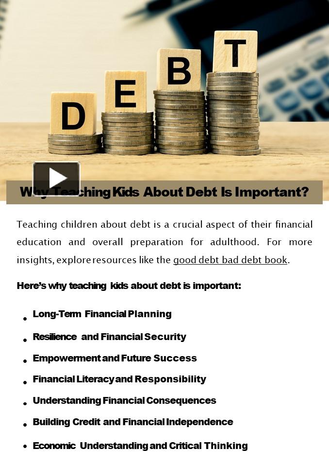 PPT – Why Teaching Kids About Debt Is Important? PowerPoint ...
