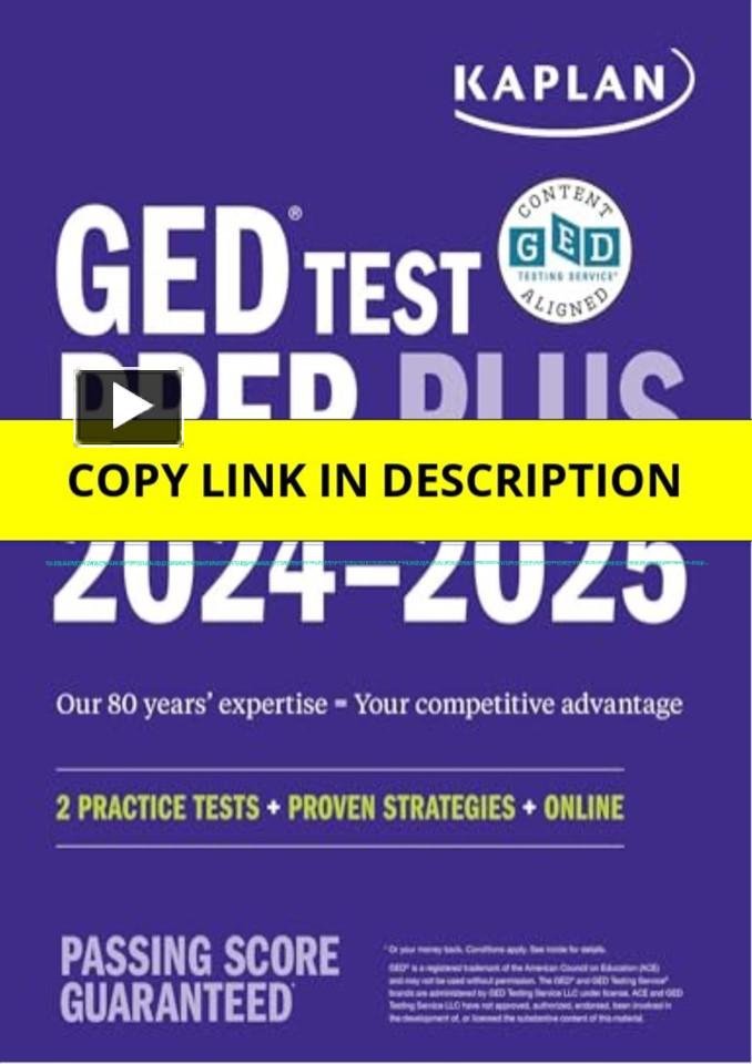 (PDF) GED Test Prep Plus 2024-2025: Includes 2 Full Length Practice ...