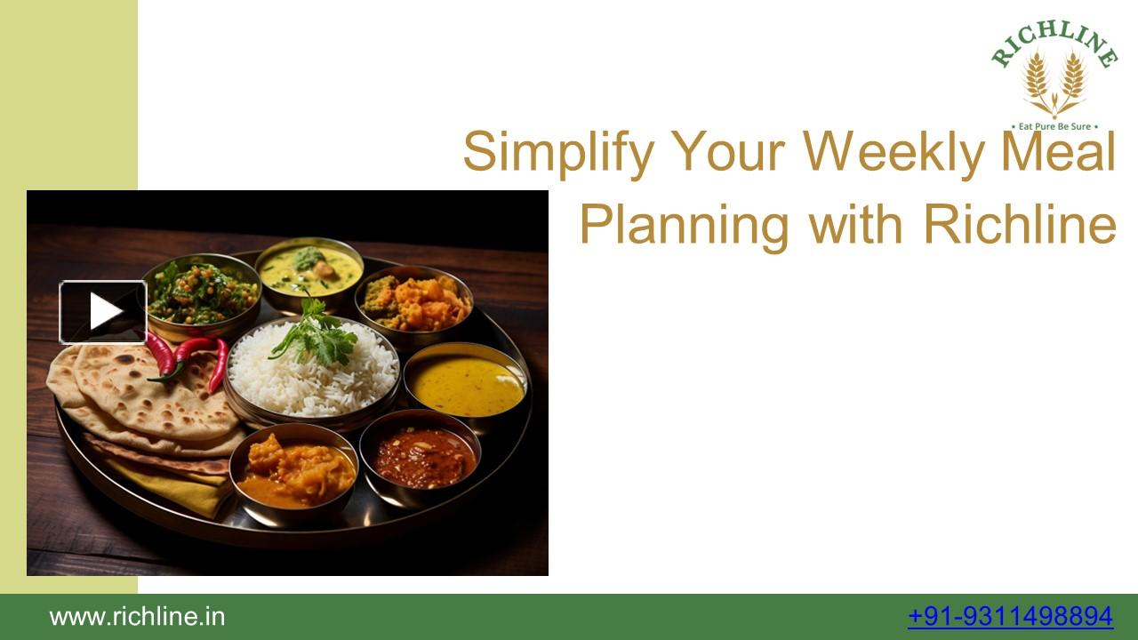 Simplify Your Weekly Meal Planning with Richline presentation | free to ...
