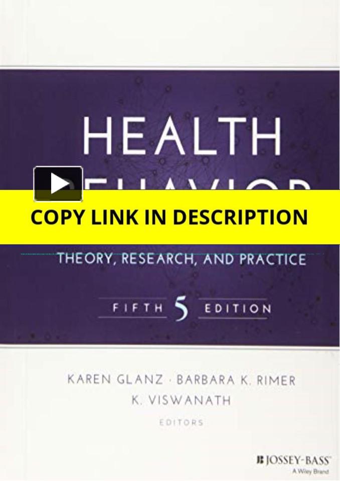 PPT – PDF Health Behavior: Theory, Research, and Practice (Jossey-Bass Public Health) 5th ...
